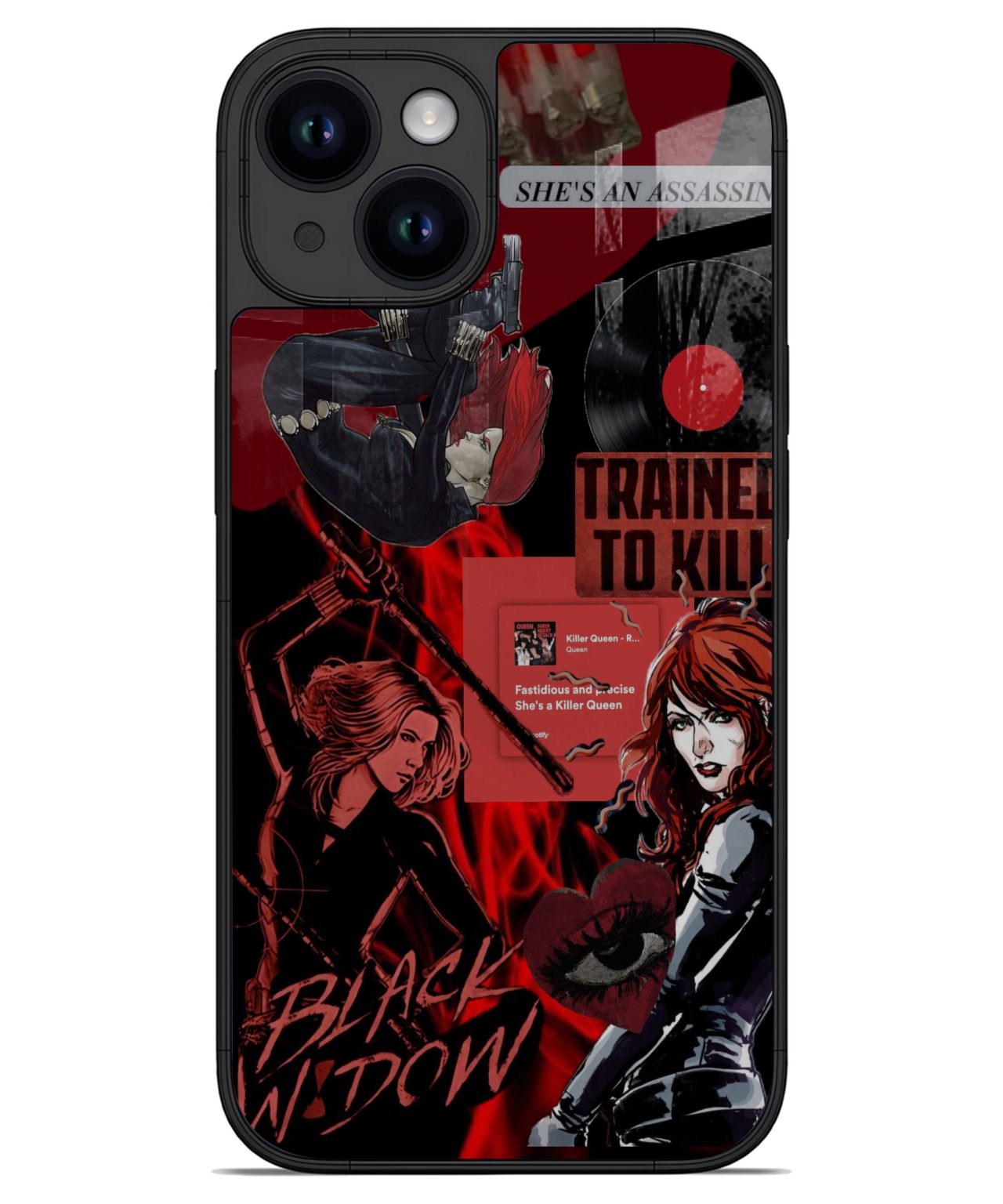 Black Widow Collage Case iphone 14 back cover