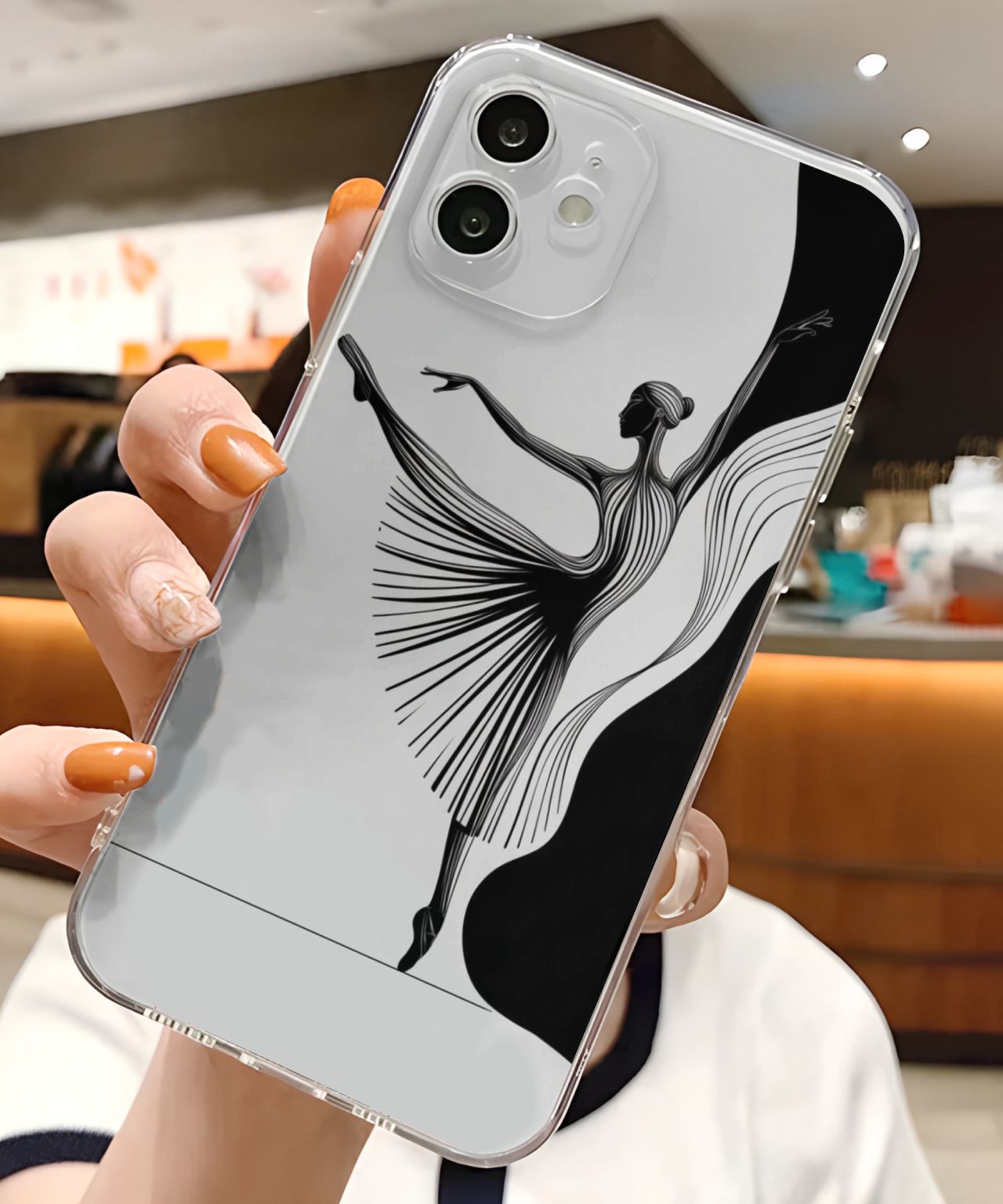 Elegant Dancer iPhone Case - Minimalist Art Design