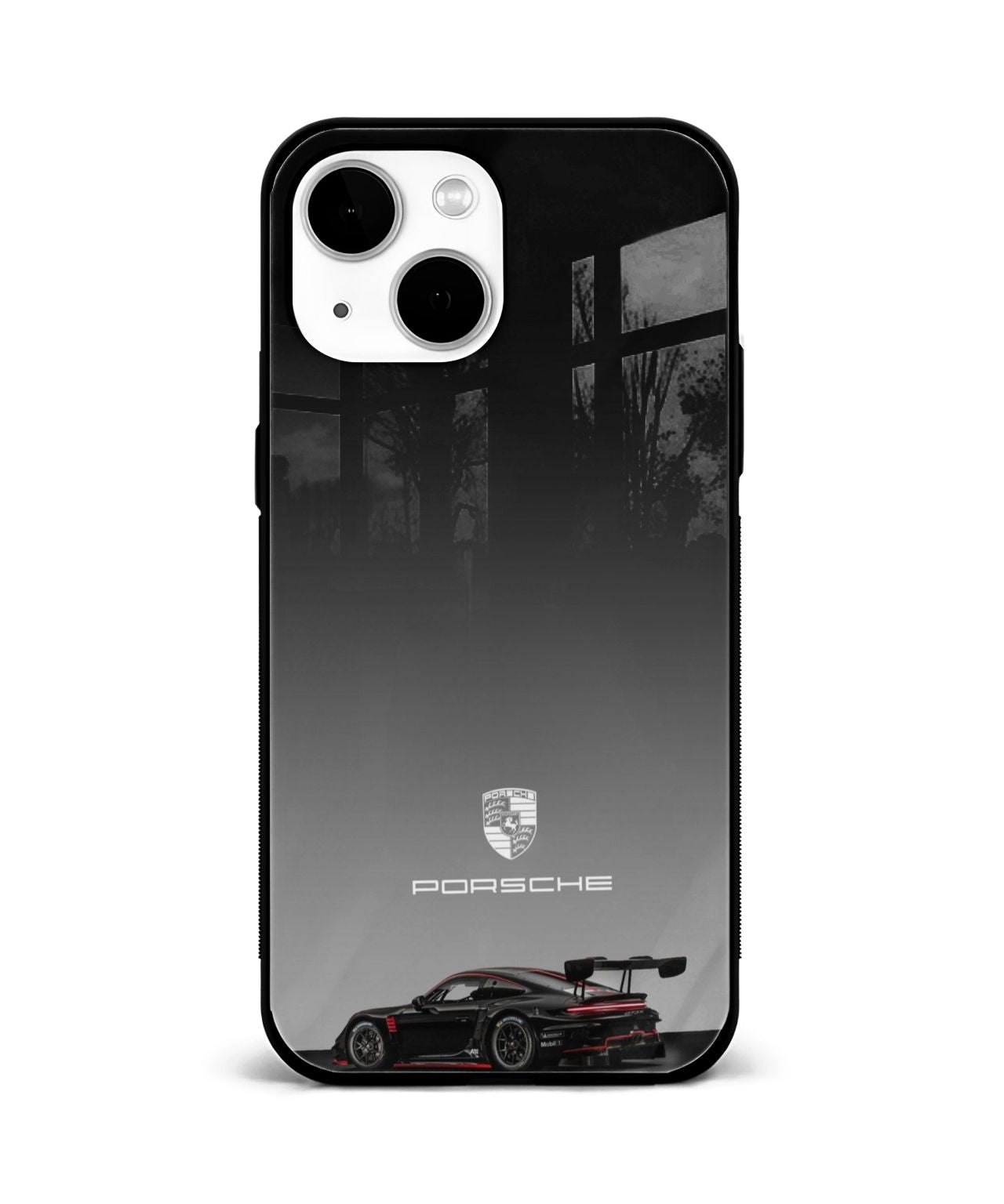 Porsche Car Design Glass Metal Phone Case